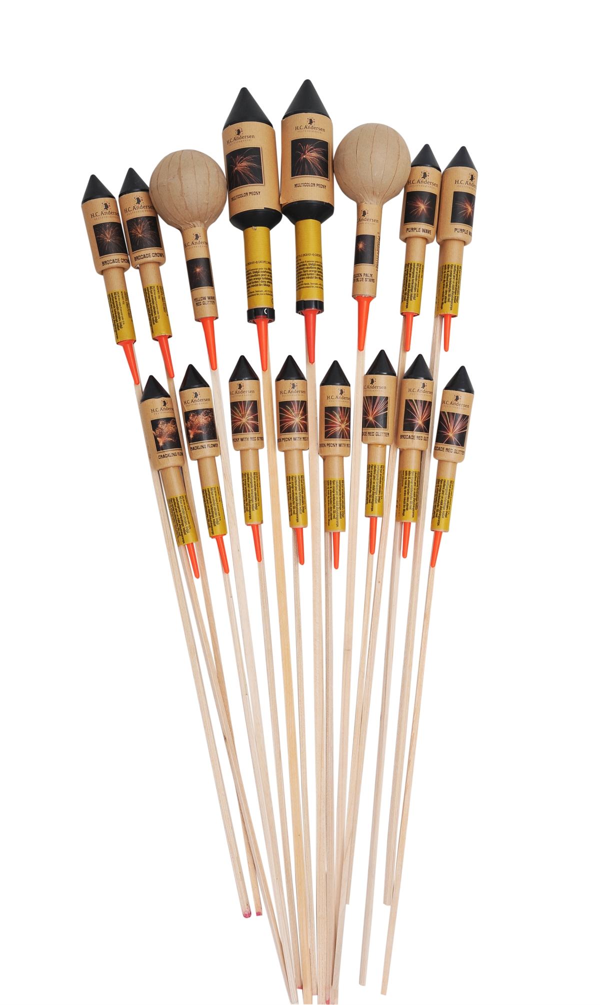 RAKET SORTIMENT → 17 STK. → FYRVÆRKERI RAKETTER