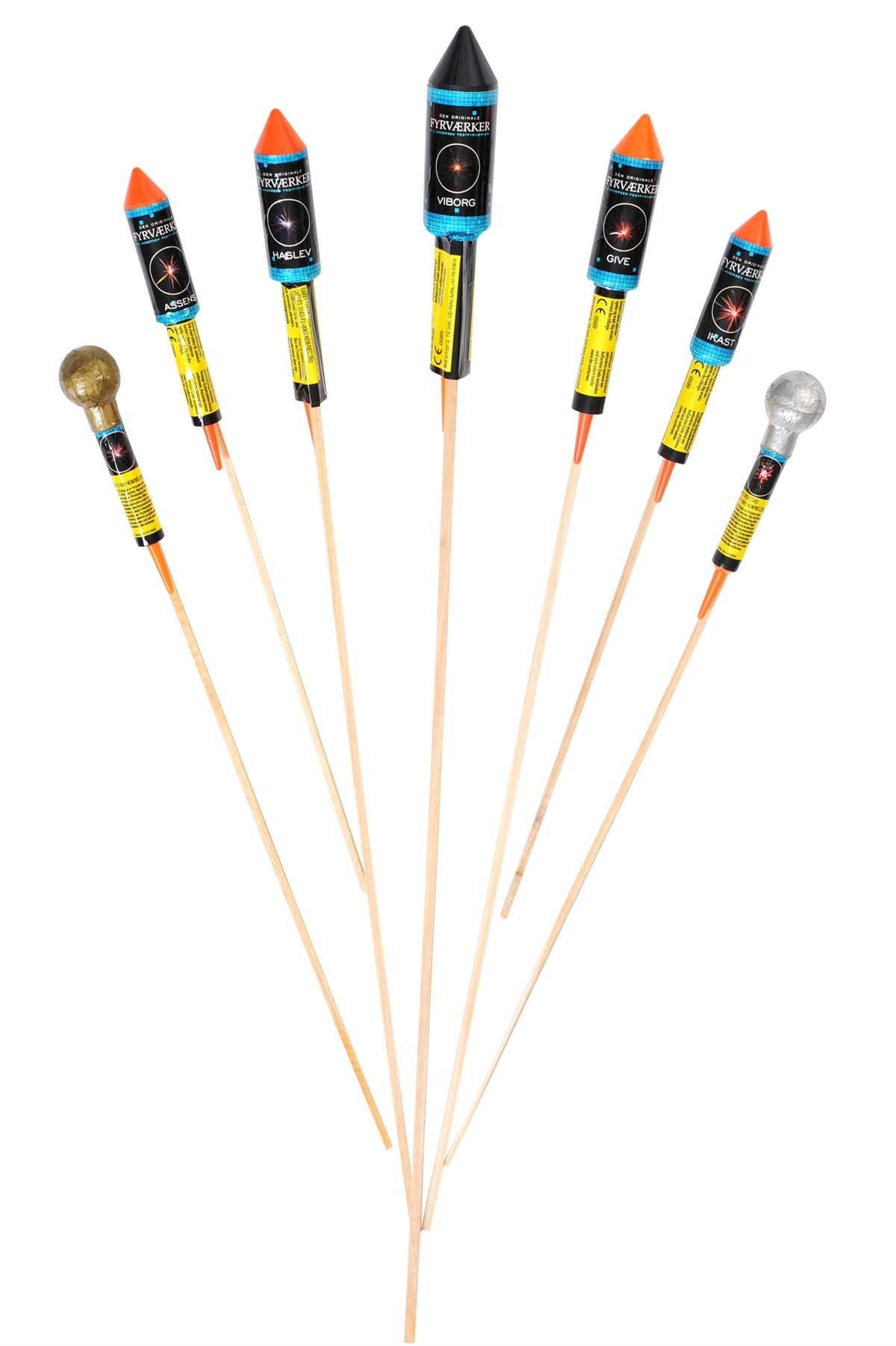 RAKETSORTIMENT 7 STK. – FYRVÆRKERI RAKETTER